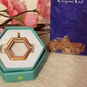 Origami Owl | Jewelry | Origami Owl Rose Gold Hexagon Charm Locket ...